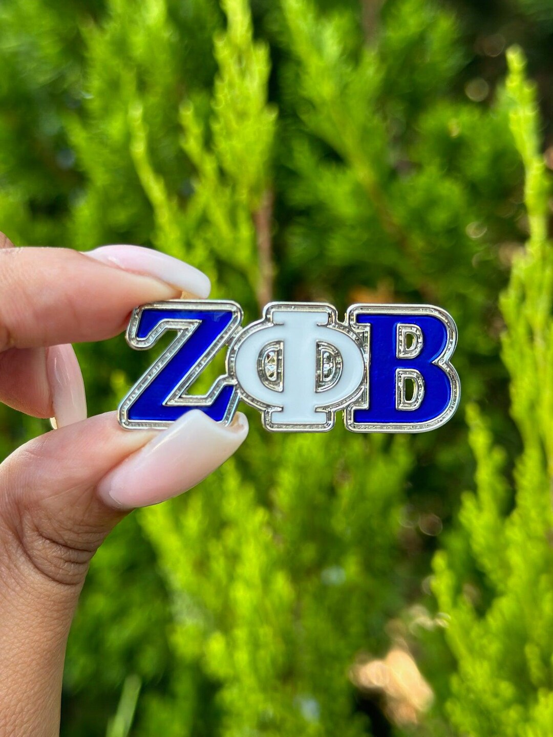 ZPB Blue & White Lapel Pin - Etsy