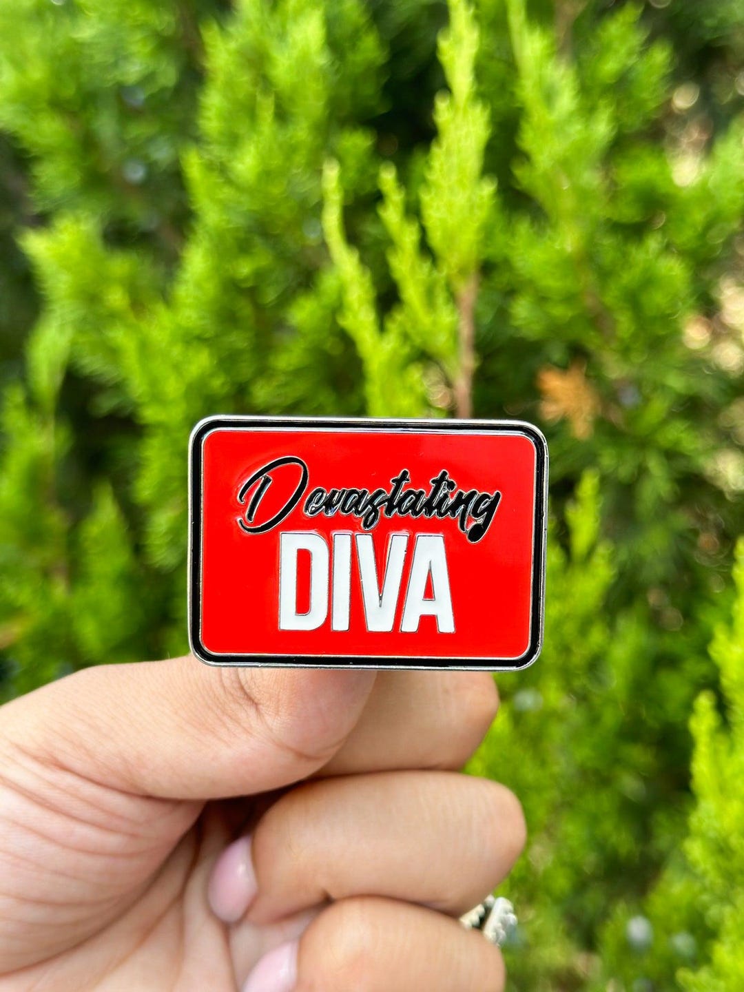 DST Devastating Diva Lapel Pin - Etsy