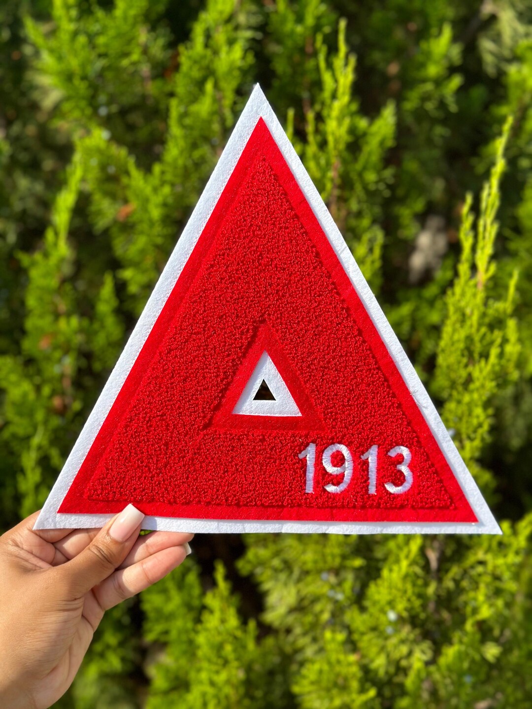 DST Large Red Delta Symbol Iron on Patch - Etsy