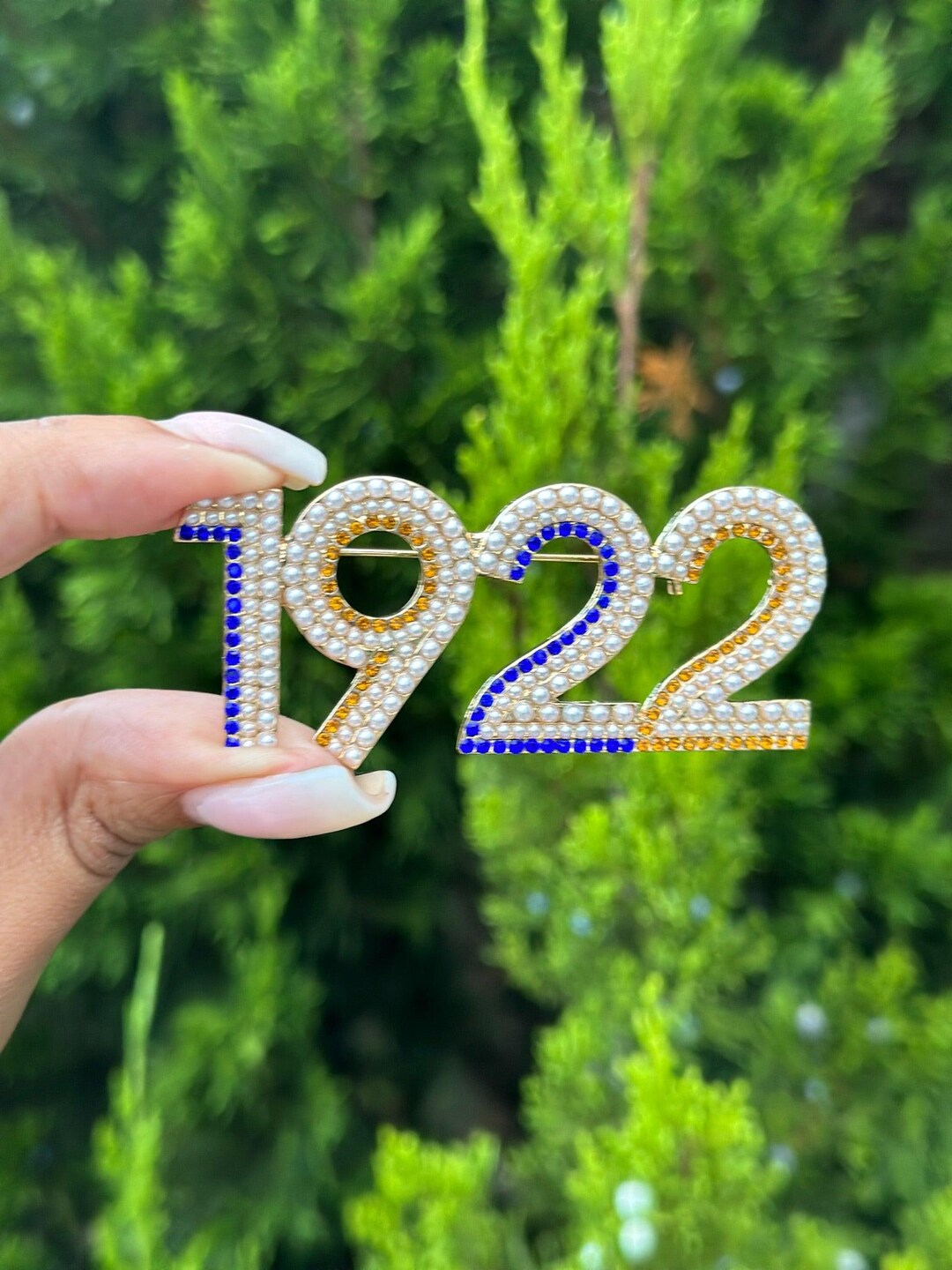 SGRHO Pearl & Crystal 1922 Brooch Pin - Etsy