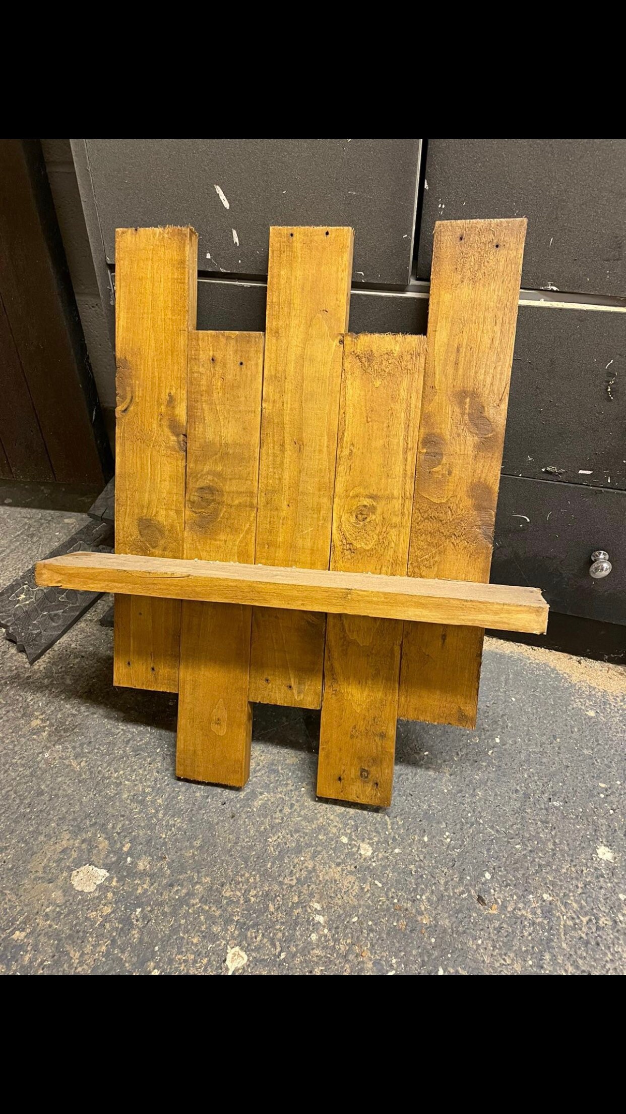 Handmade Pallet Shelf Stained in Medium Oak - Etsy