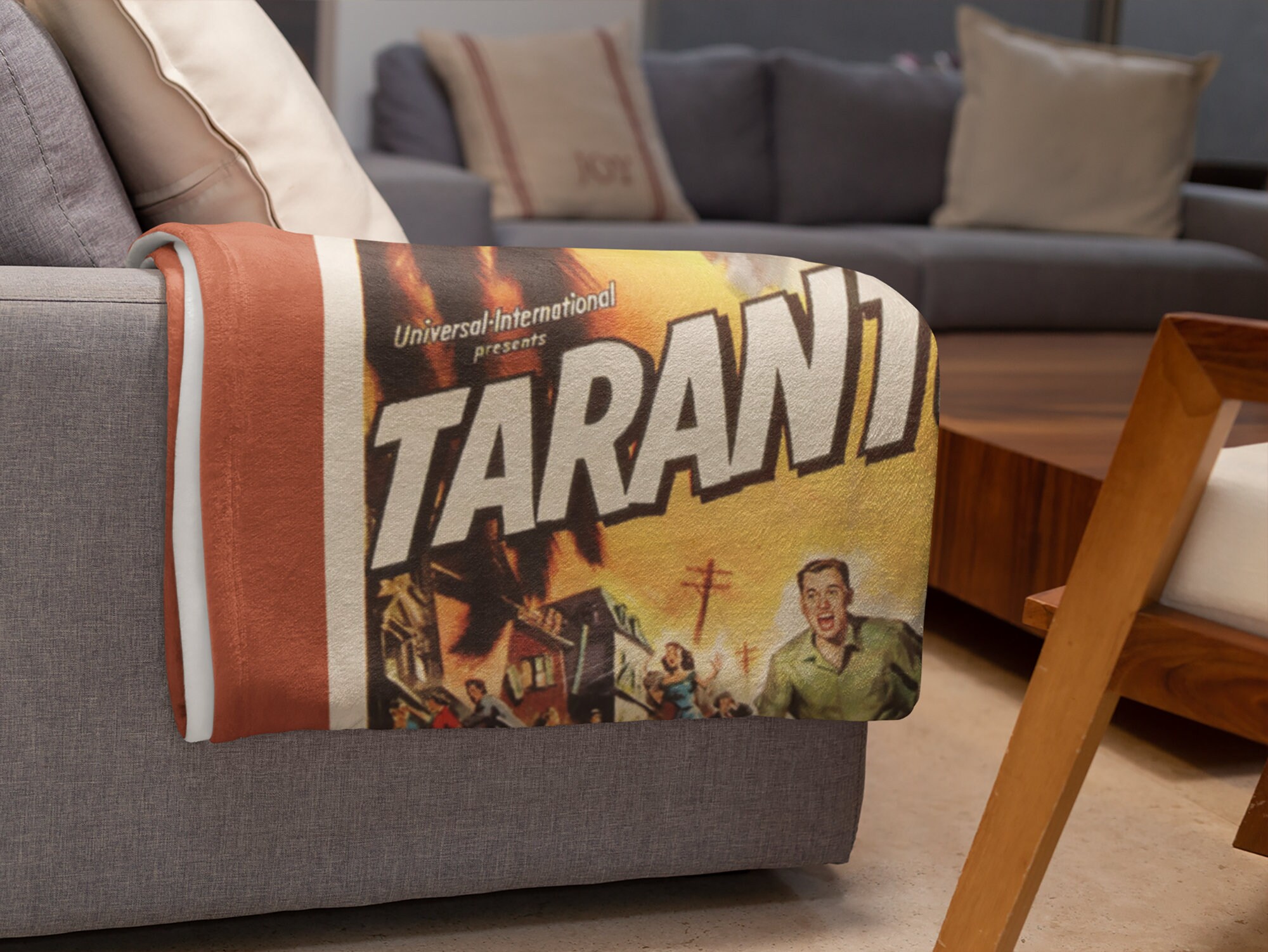 Tarantula Movie Poster Plush Blanket Gift Scifi Minky Blanket Gift ...