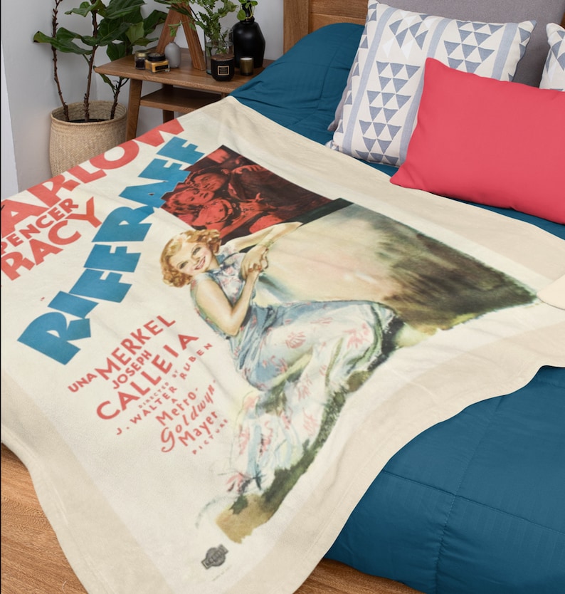 Vintage Romance Movie Posters Plush Blanket Gift for Lovers Romantic ...