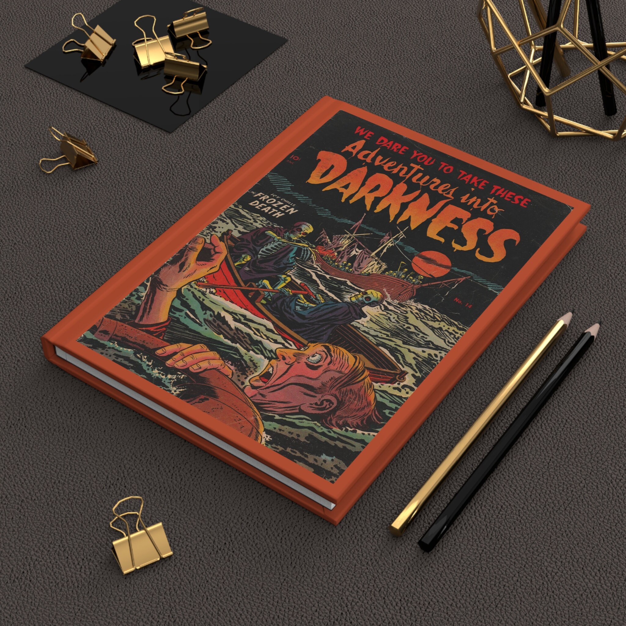 Retro Comics Journaling Gift Adventures Into Darkness Frozen Death ...