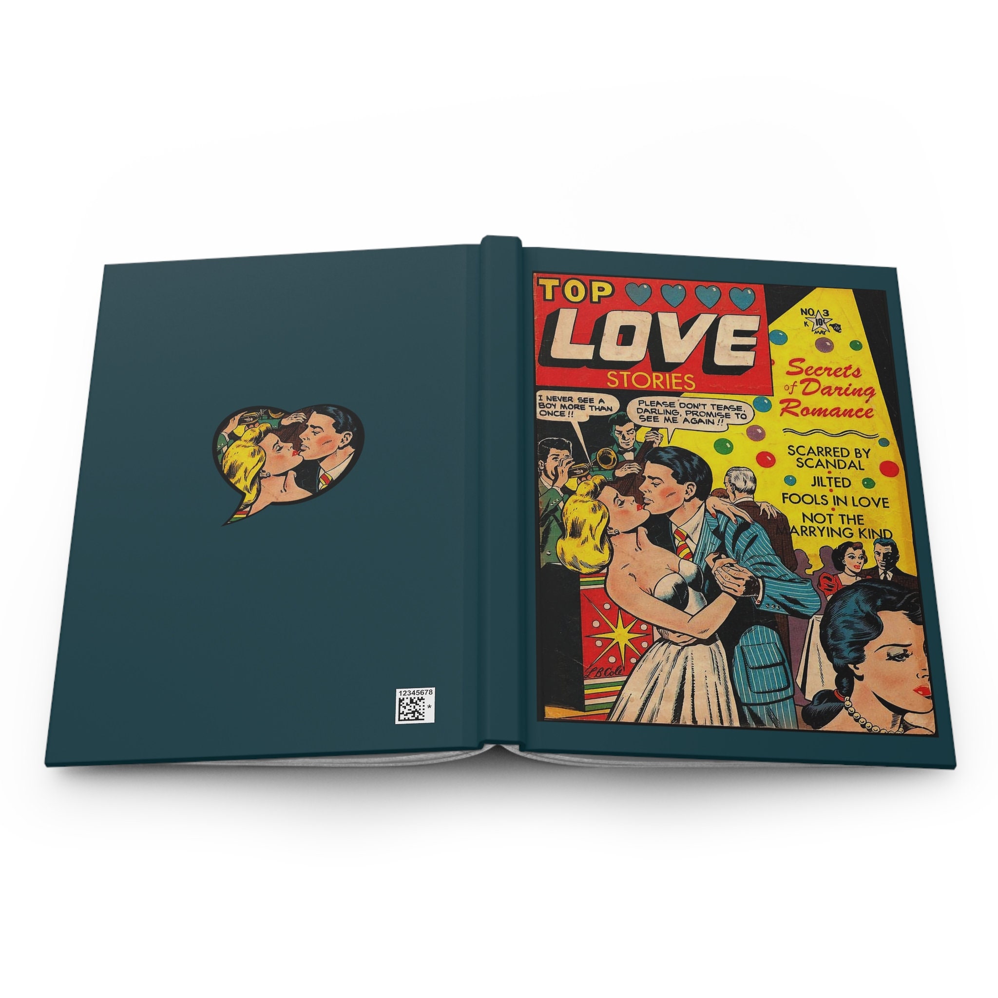Retro Divorcee Gift for Her Cartoon Comics Hardcover Journal Gift Comic ...