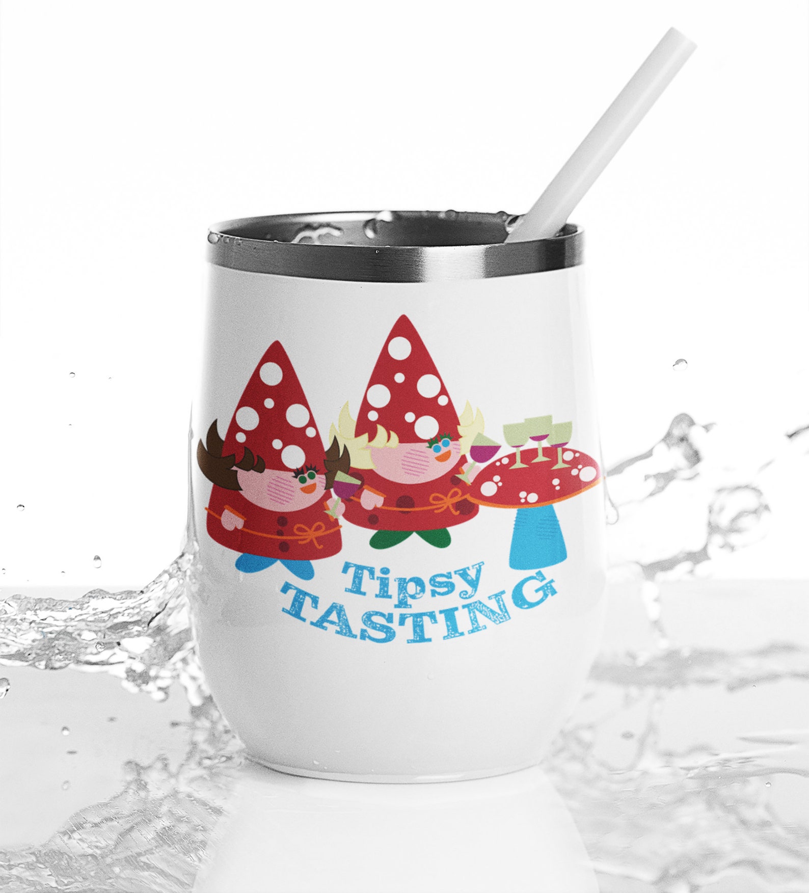 Less Tipsy Insulated Wine Tumbler Gifts for Mom or Bachelorette Party Favors With Tipsy Tasting ...