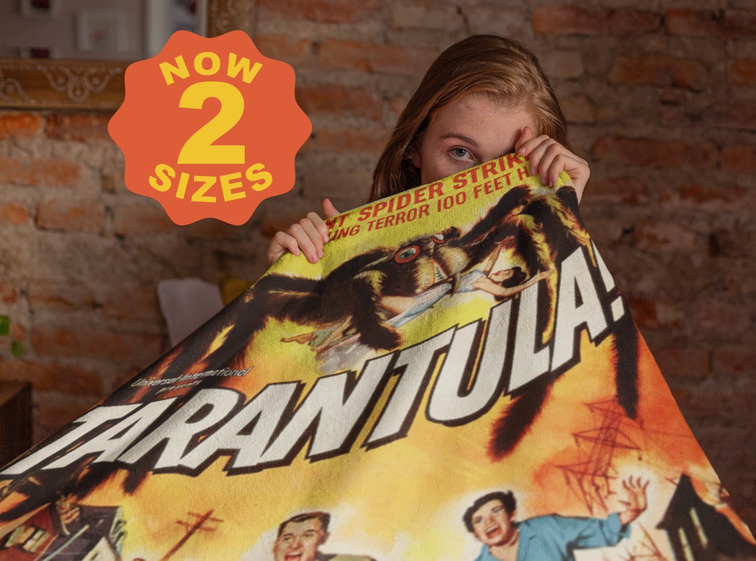 Tarantula Movie Poster Plush Blanket Gift Scifi Minky Blanket Gift ...