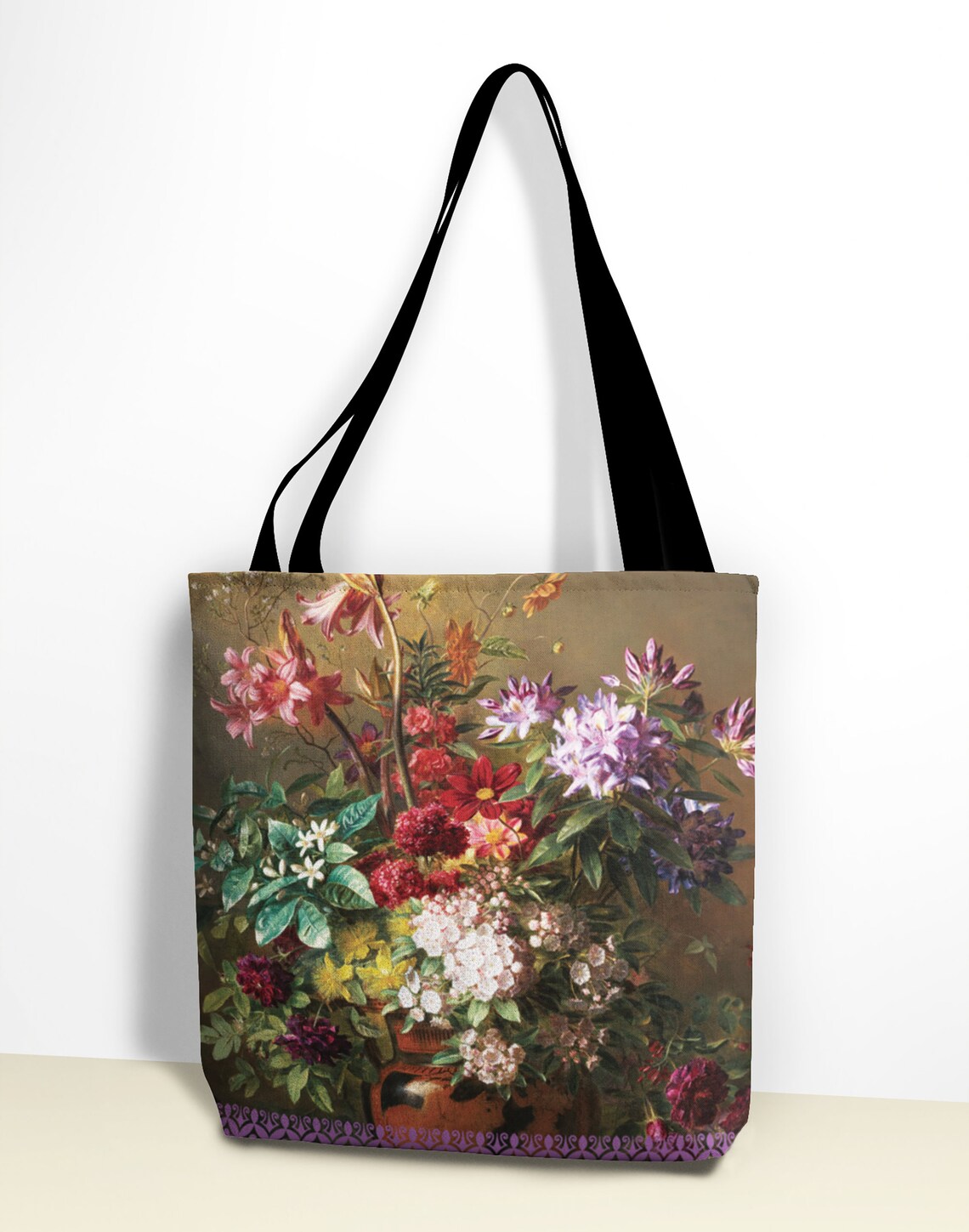 Vintage Fine Art Flowers Tote Bags Gift for Girls Trip or Mothers Day ...