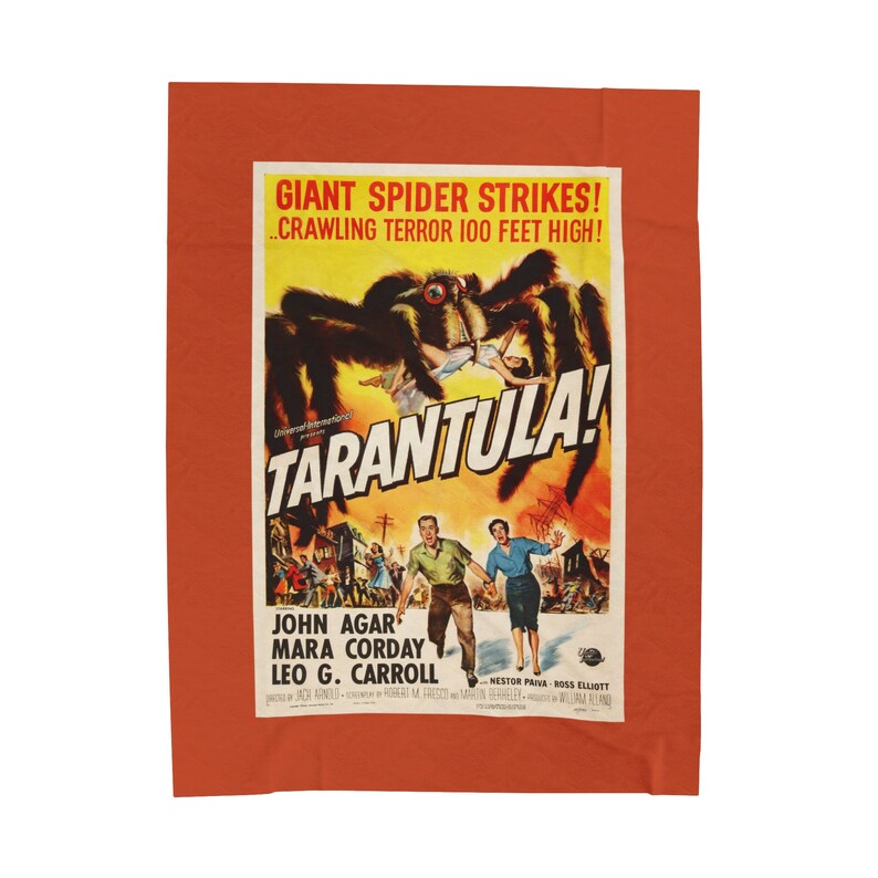 Tarantula Movie Poster Plush Blanket Gift Scifi Minky Blanket Gift ...