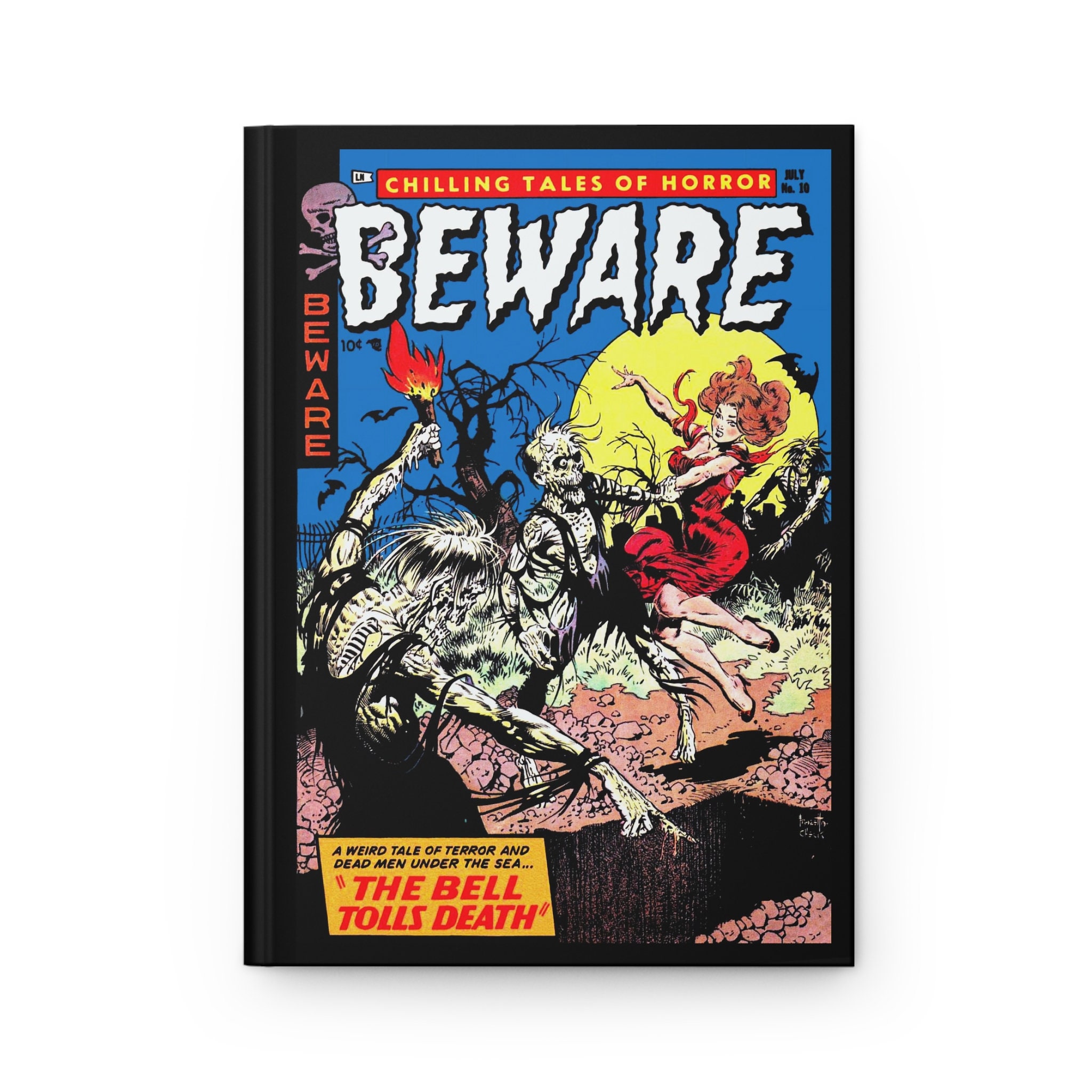 1954 Beware Number 10 Vintage Comic Book Hardcover Journal, Halloween ...