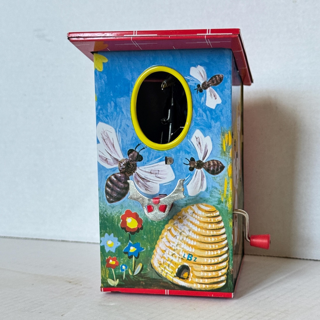 Vintage LBZ Tin Mechanical Coin Bank: Crow & Birdhouse - Etsy