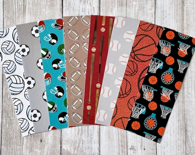 Sports Bookmarks Basketball, Baseball, Football, Soccer, Volleyball ...