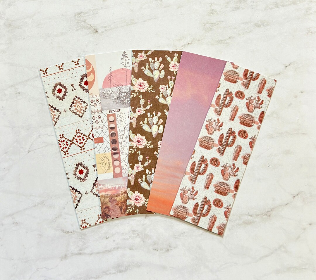 Golden Desert Bookmarks | Cactus Bookmarks - Etsy