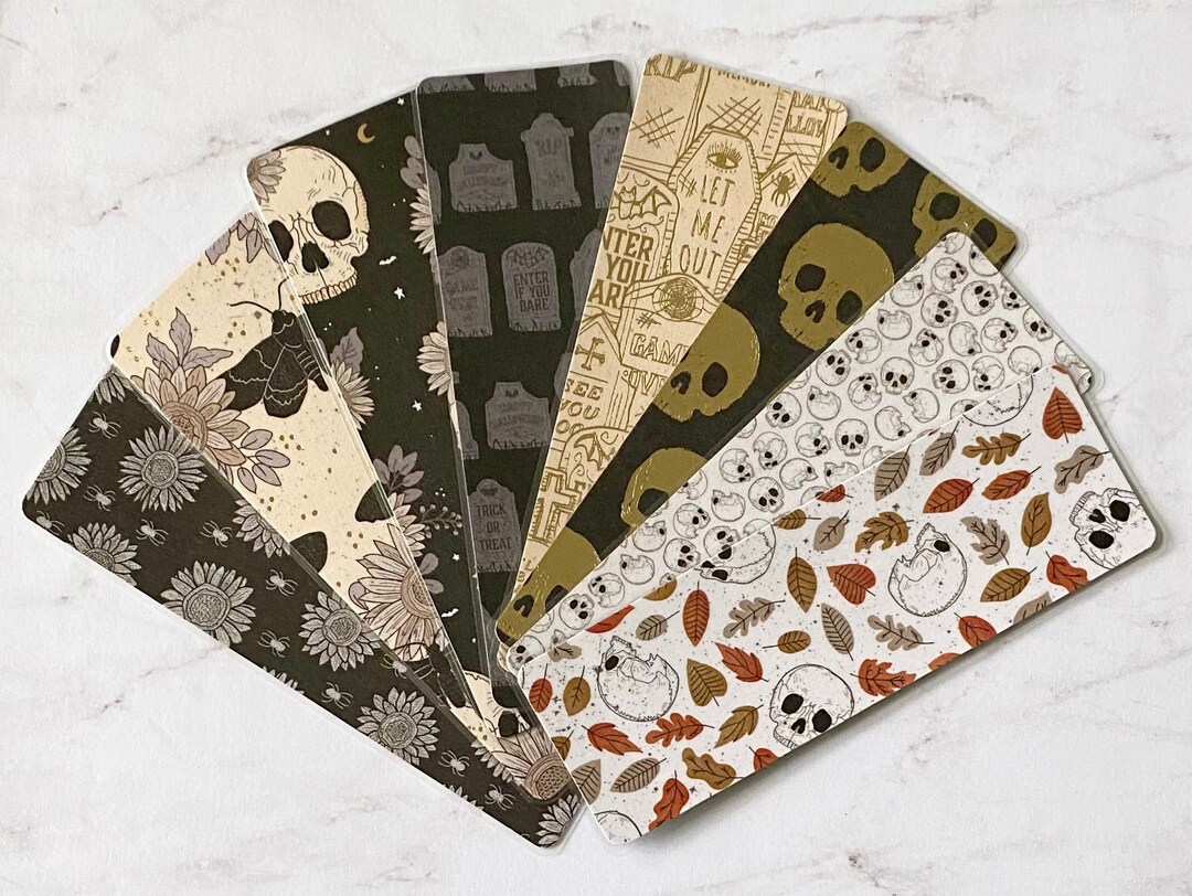 Tombstones and Bones Bookmarks - Etsy