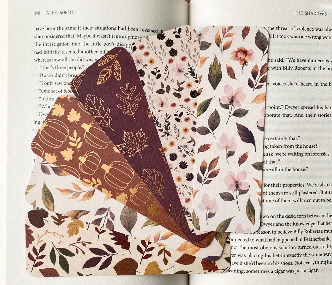 Falling Leaves Bookmarks | Fall Bookmarks - Etsy