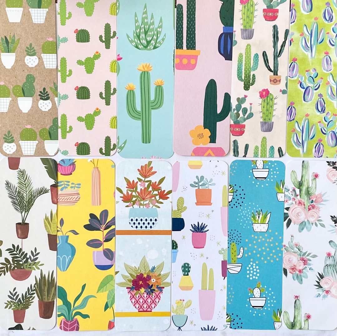 Cactus and House Plant Bookmarks | Plant and Floral Bookmarks - Etsy