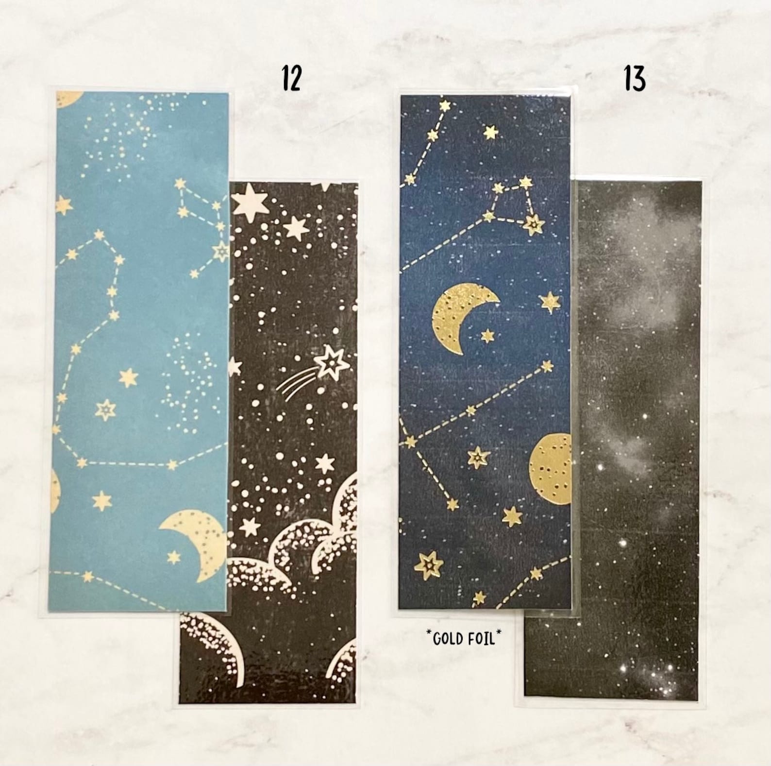 Lunar Bookmarks Moon and Stars Bookmarks | Etsy