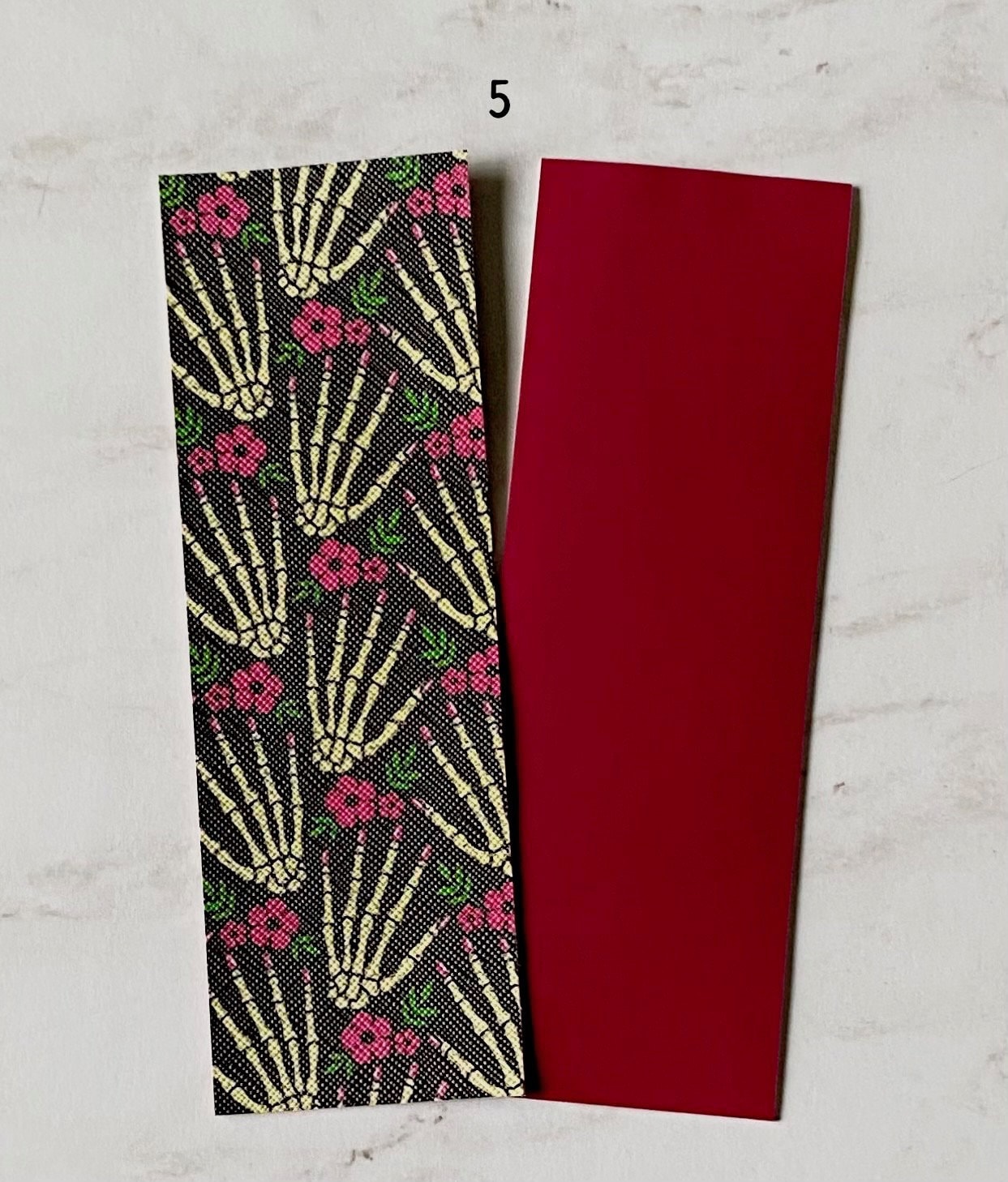 Spooky Scary Skeletons Faux Leather Bookmarks - Etsy