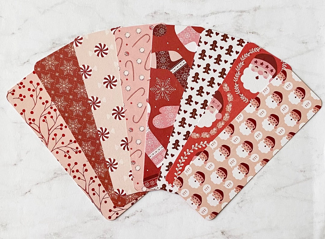 Frosted Peppermint Bookmarks | Christmas Bookmarks - Etsy