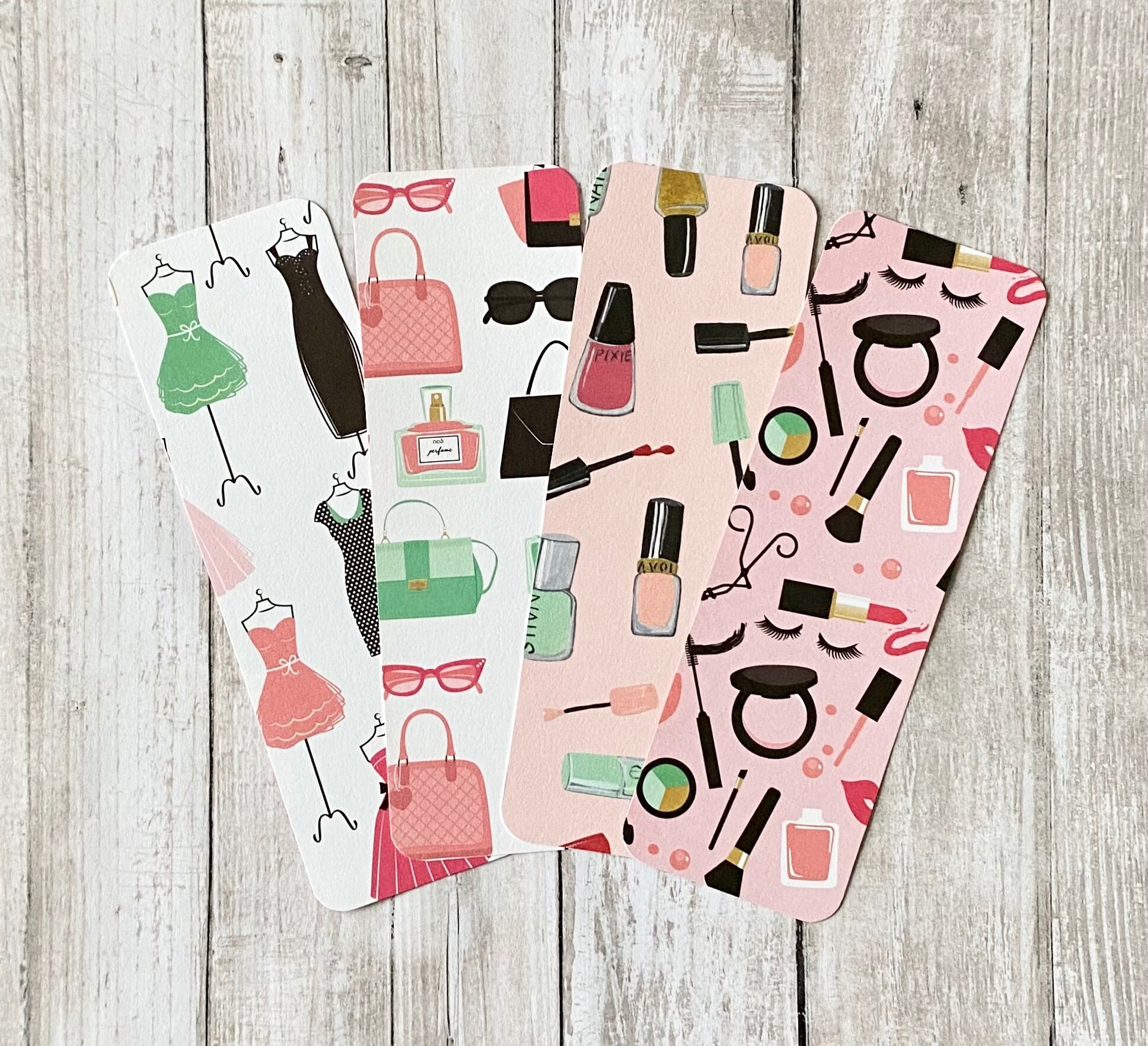 Fashionista Bookmarks Beauty and Makeup Bookmarks - Etsy