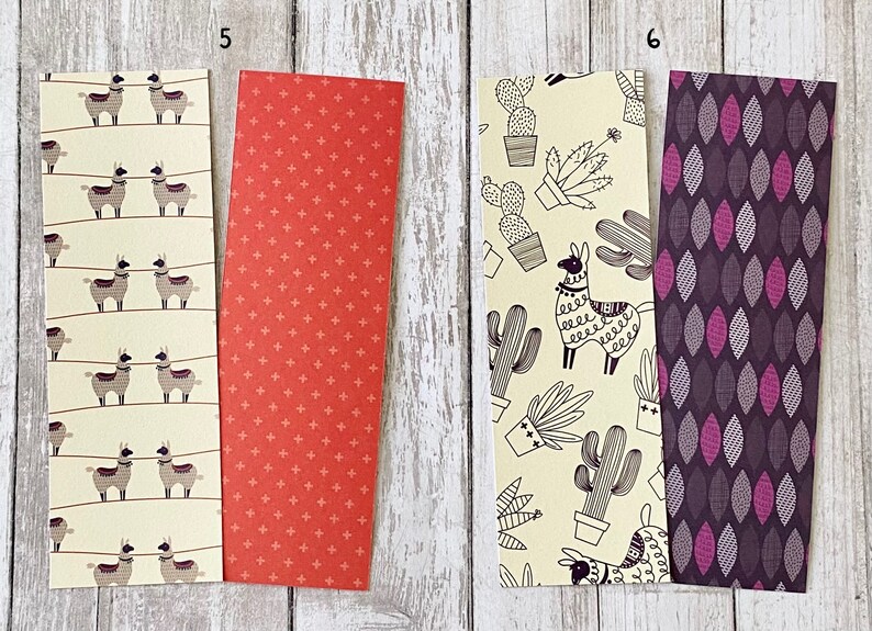 Llamas and Cacti Bookmarks - Etsy