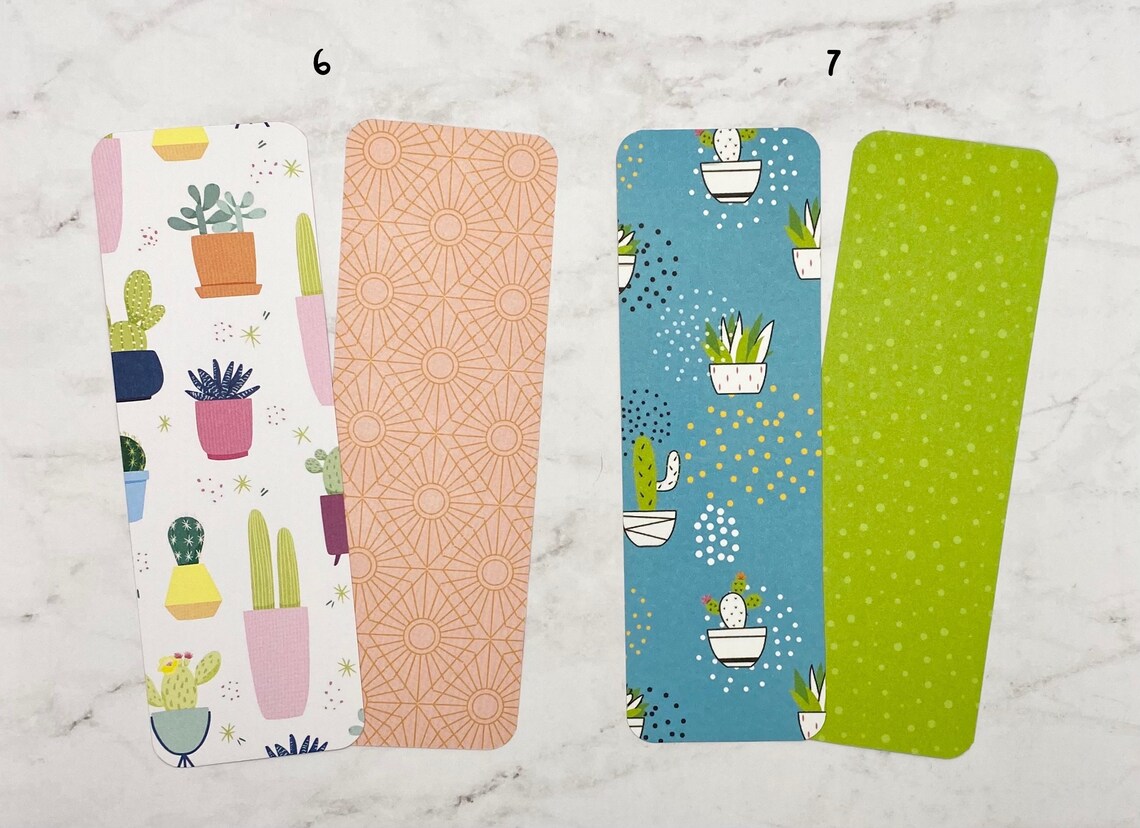 Cactus and House Plant Bookmarks Plant and Floral Bookmarks | Etsy