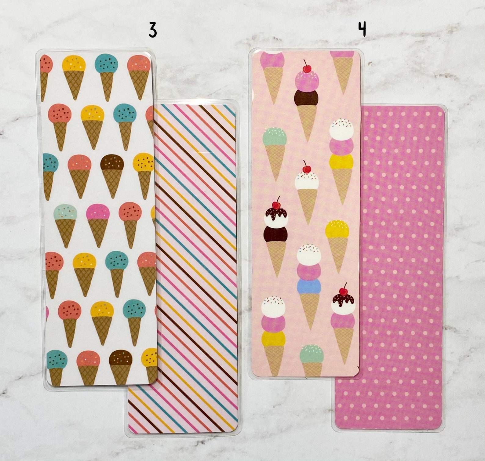 Ice Cream & Summer Treats Bookmarks - Etsy UK