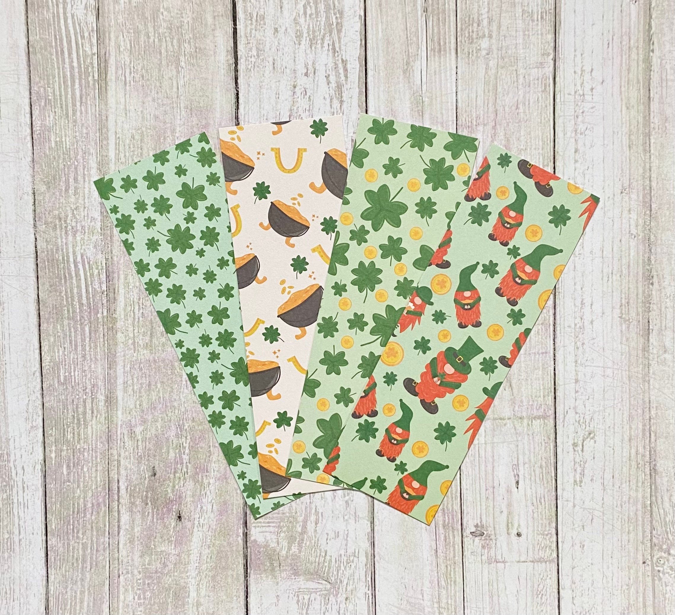 Lucky Shamrock Bookmarks St. Patrick's Day Bookmarks - Etsy