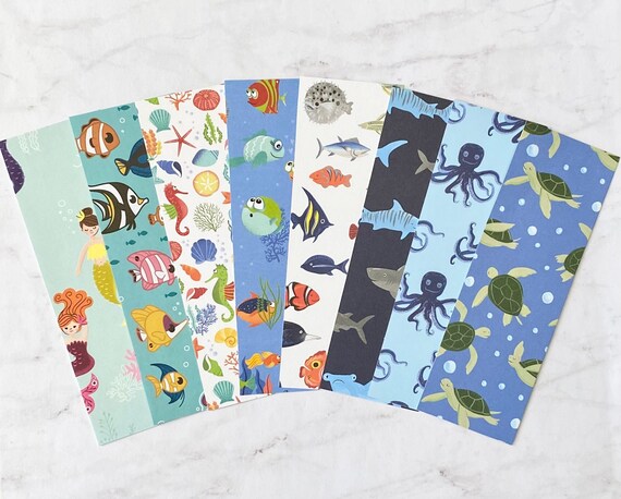 Under the Sea Bookmarks Ocean Bookmarks - Etsy