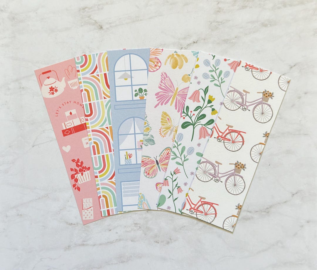 Life Right Now Bookmarks | Spring Floral Bike Bookmarks - Etsy