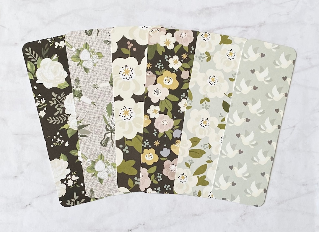 Happily Ever After Bookmarks | Wedding Floral Bookmarks - Etsy