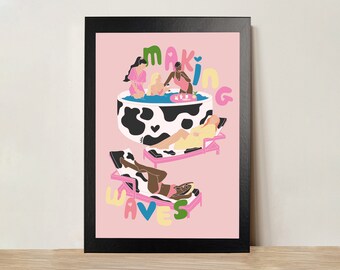 Hot Tub Poster - Etsy