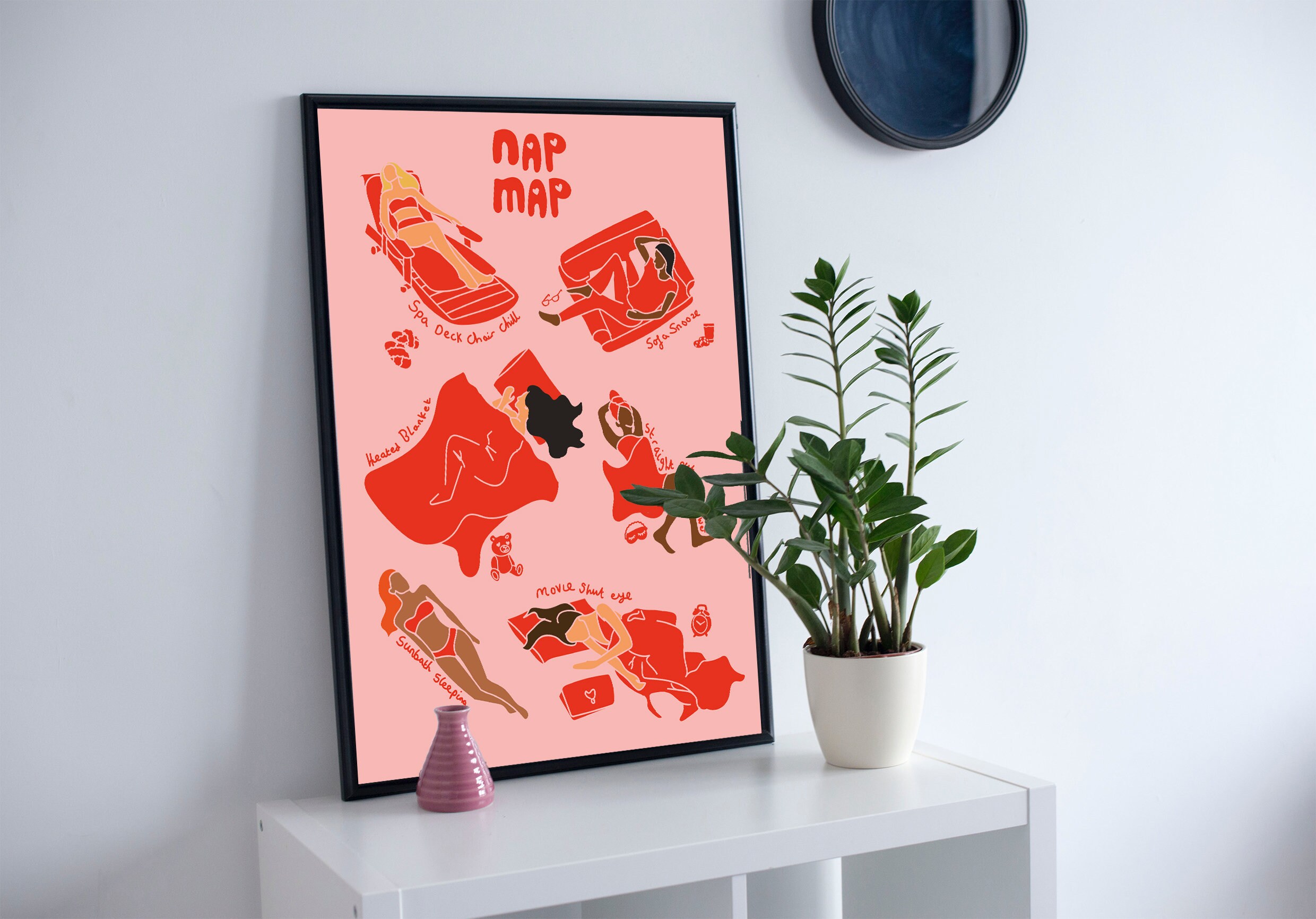 Nap Map Print A4 A5 Home decor Top quality print | Etsy