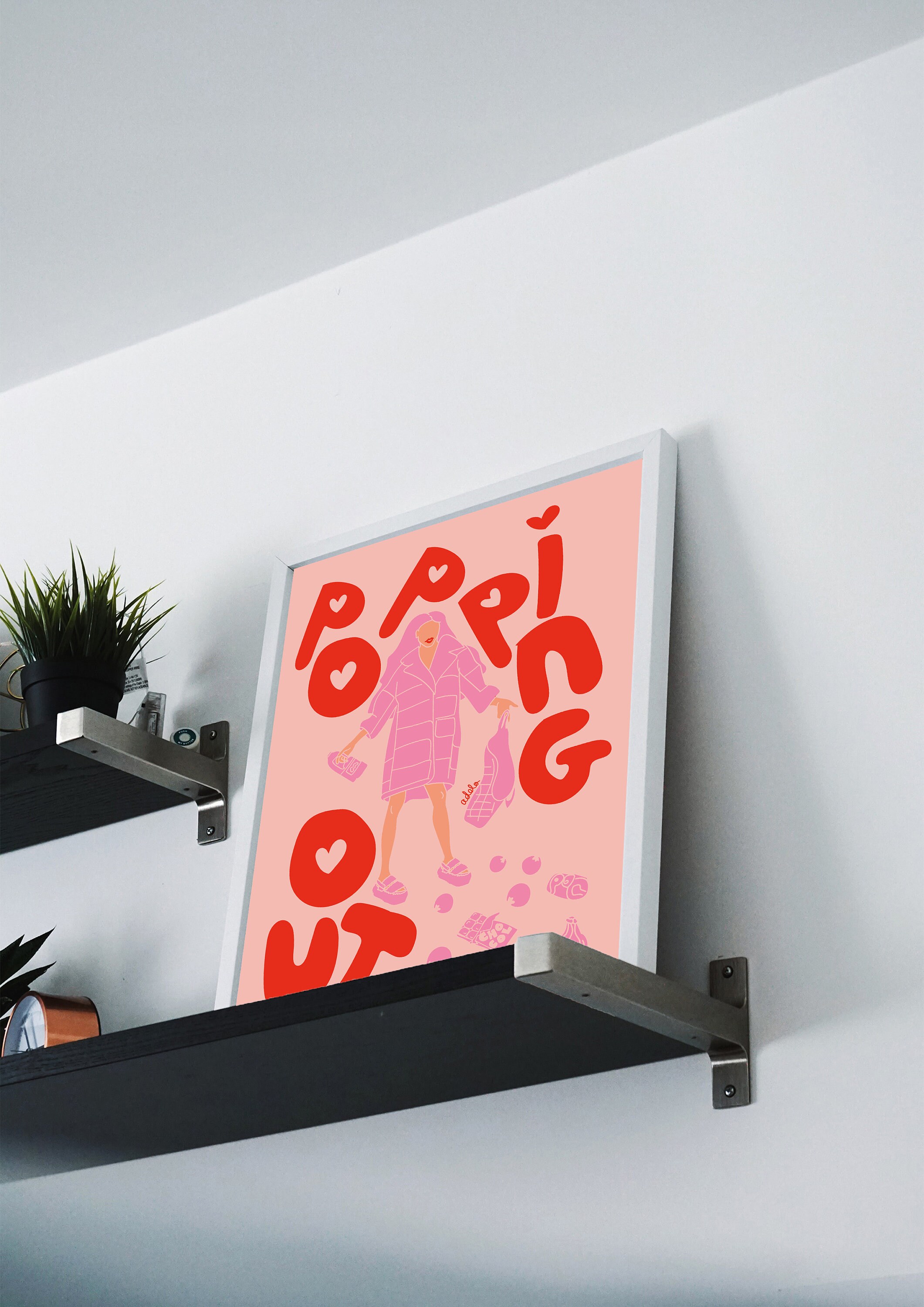 Popping Out Print A4 Poster A5 Poster Home Decor BFF Quality Print Wall ...