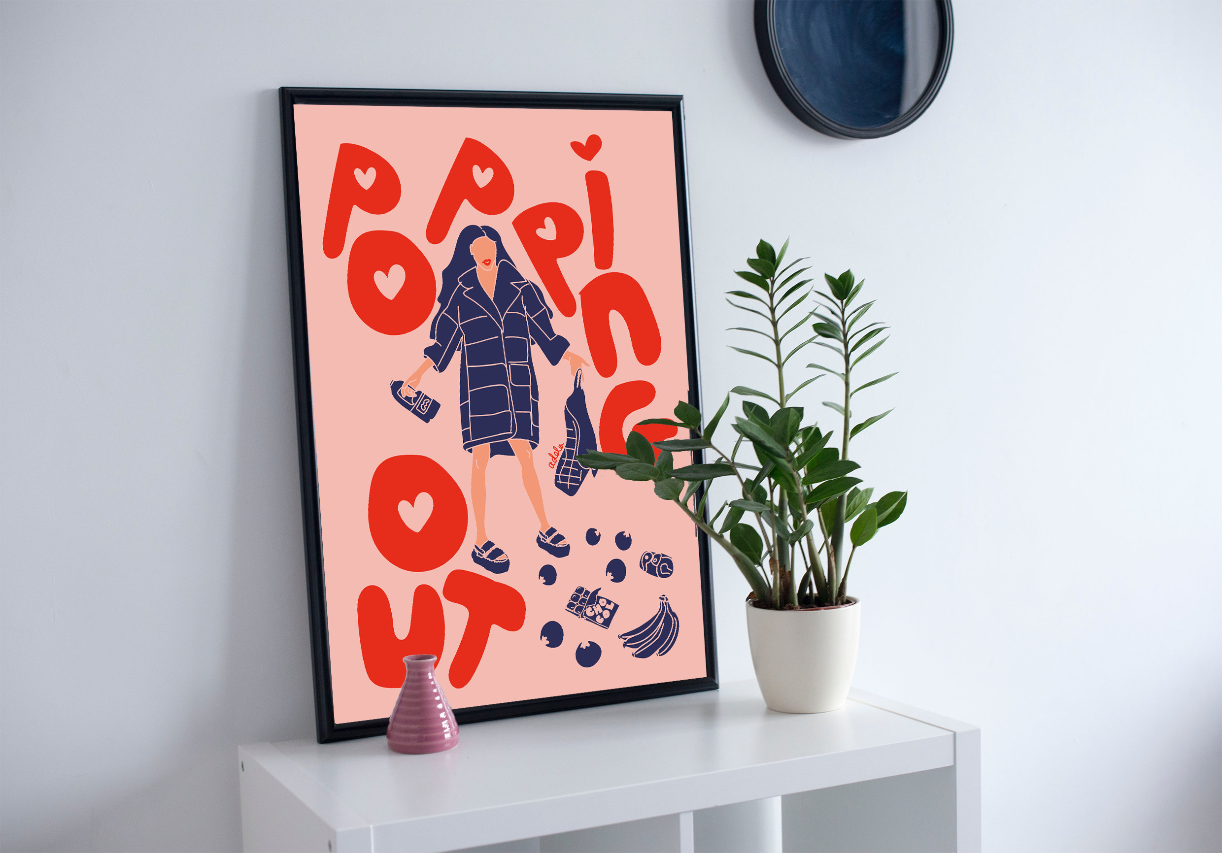 Popping Out Print A4 Poster A5 Poster Home Decor BFF Quality Print Wall ...