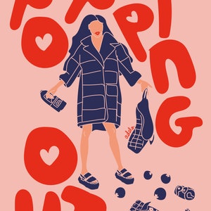 Popping Out Print A4 Poster A5 Poster Home Decor BFF Quality Print Wall ...