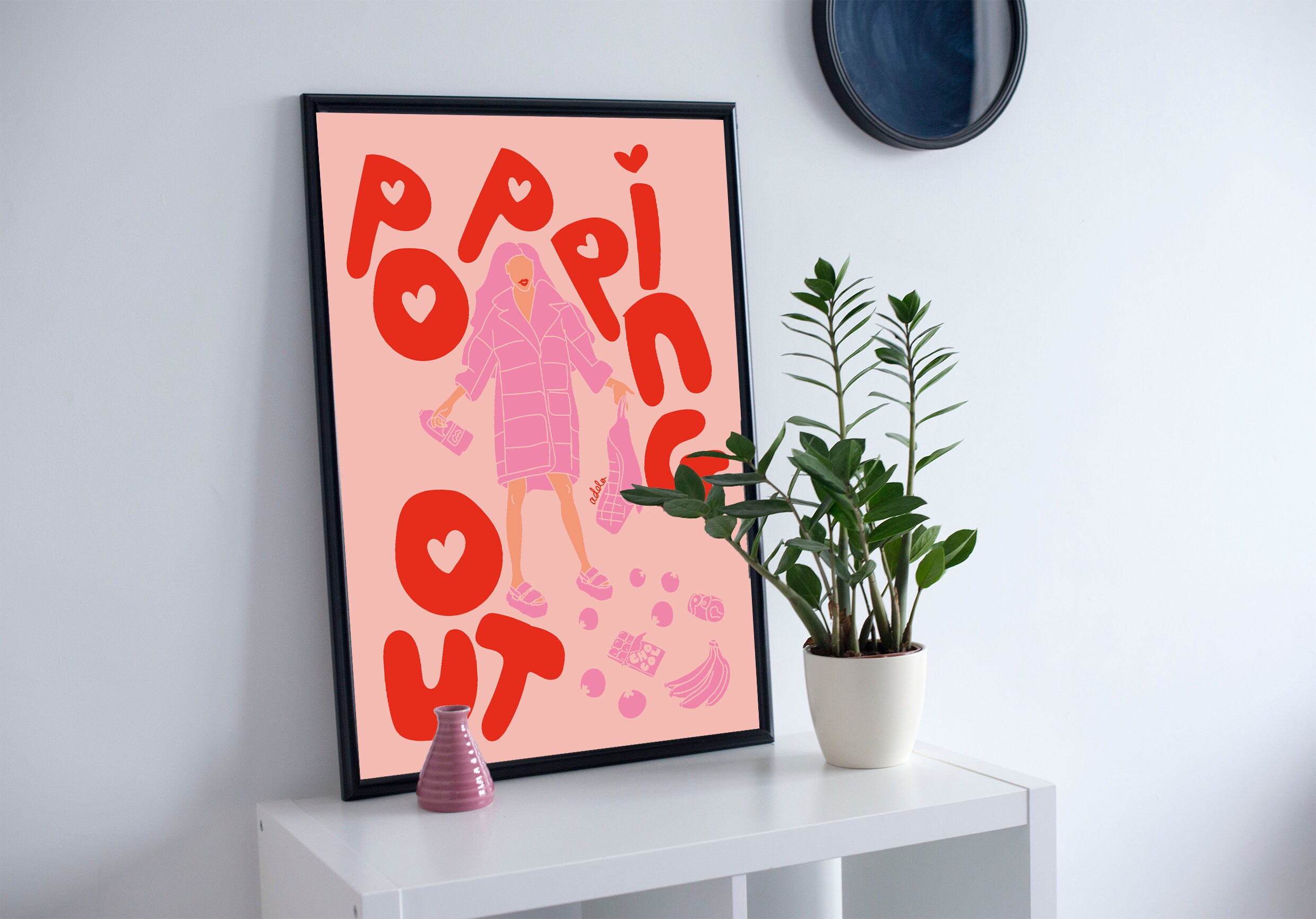 Popping Out Print A4 Poster A5 Poster Home Decor BFF - Etsy