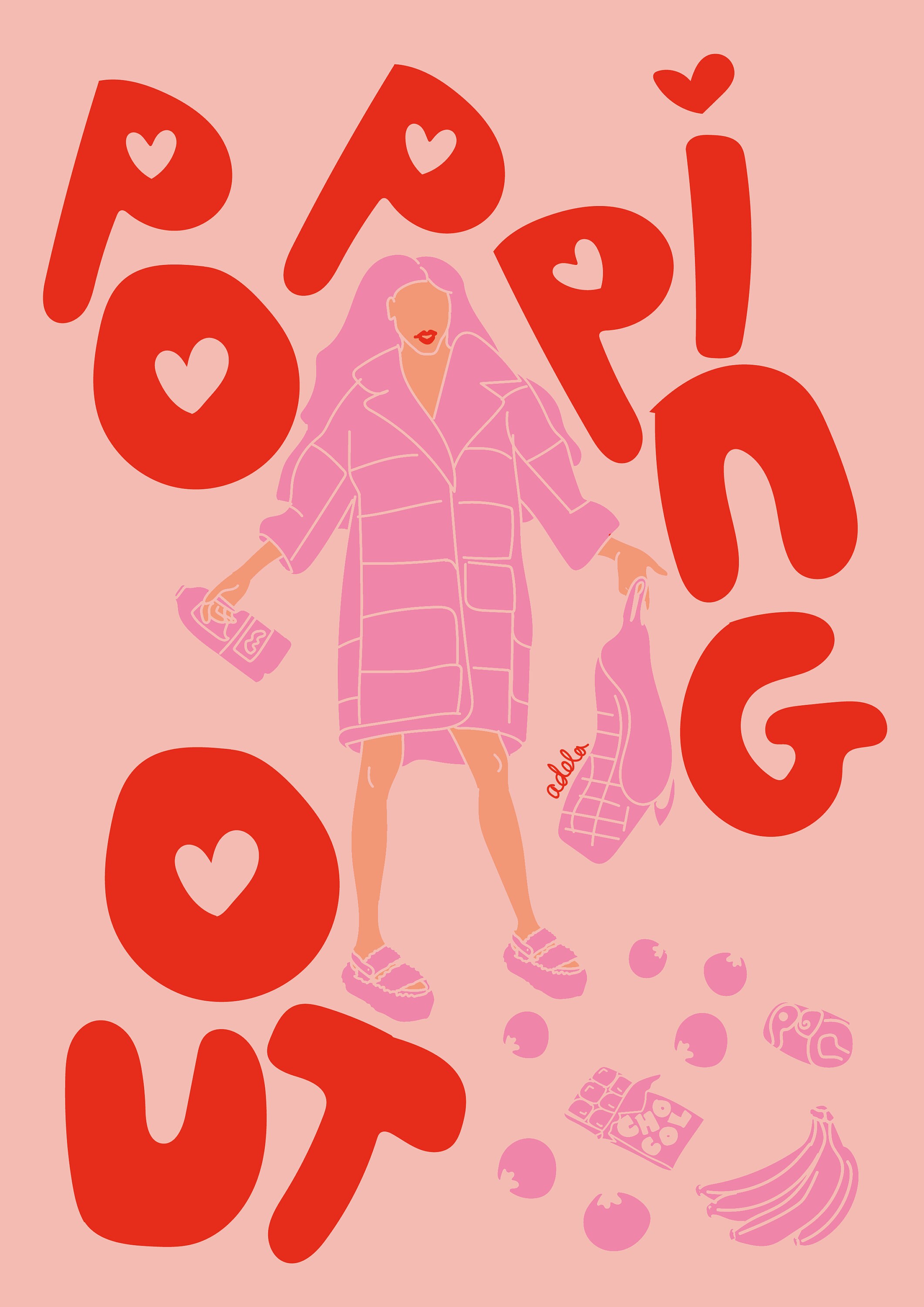 Popping Out Print A4 Poster A5 Poster Home Decor BFF Quality Print Wall ...