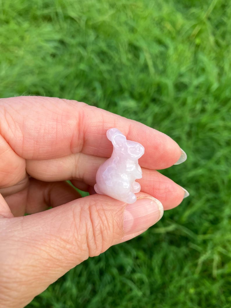Tiny Bunny Rose Quartz Crystal Rabbit Cute Easter Present Gift Idea ...