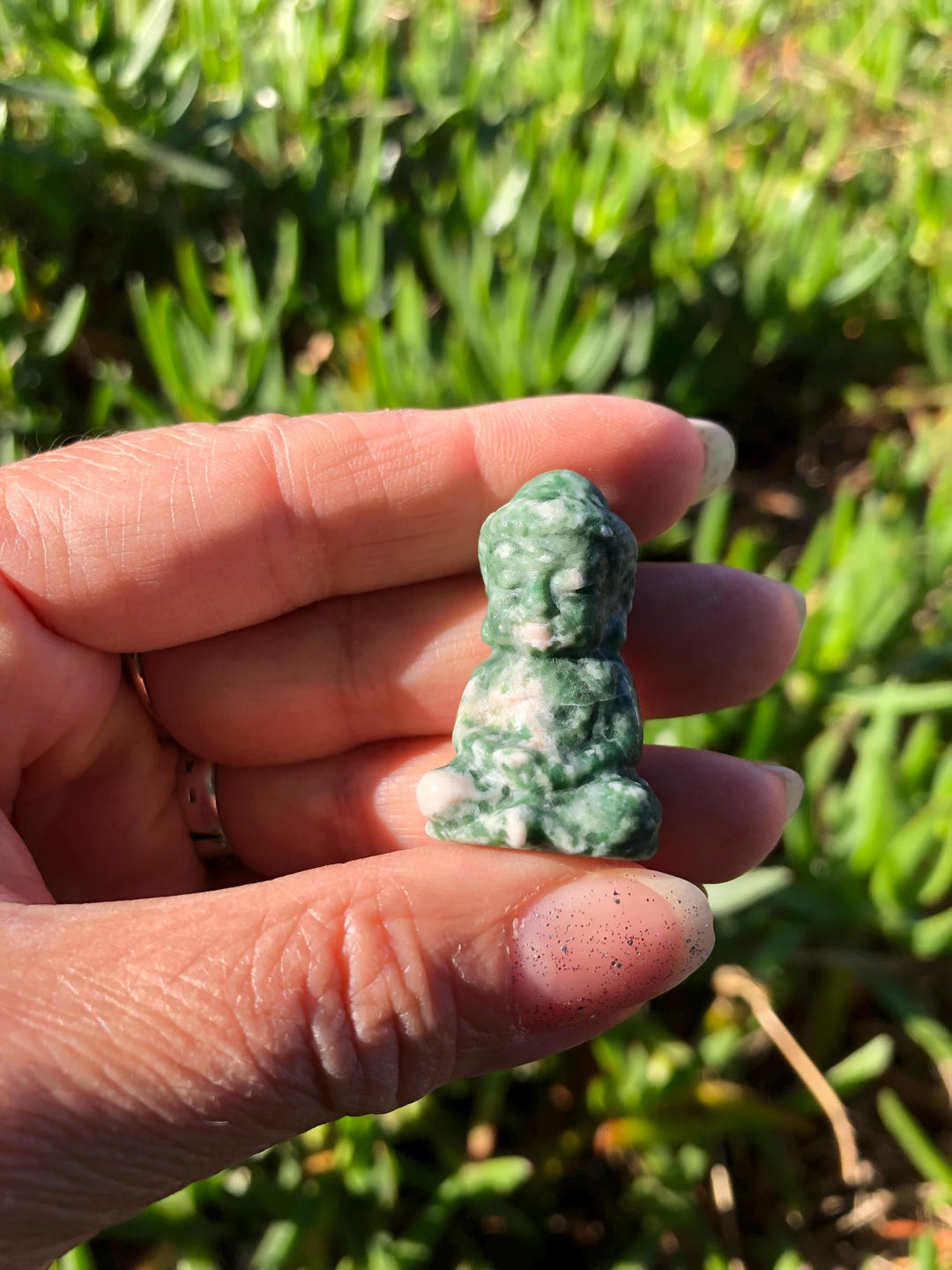 Qinghai Jade Buddha: Carved Crystal Reiki Healing Gemstone - Etsy