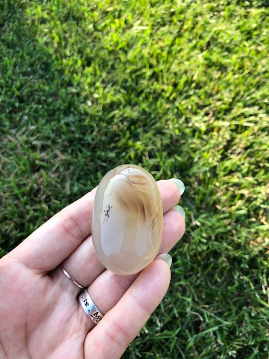 Dendritic Agate Palm Stone Crystal Dendrite Gemstone Dendrite Stone ...