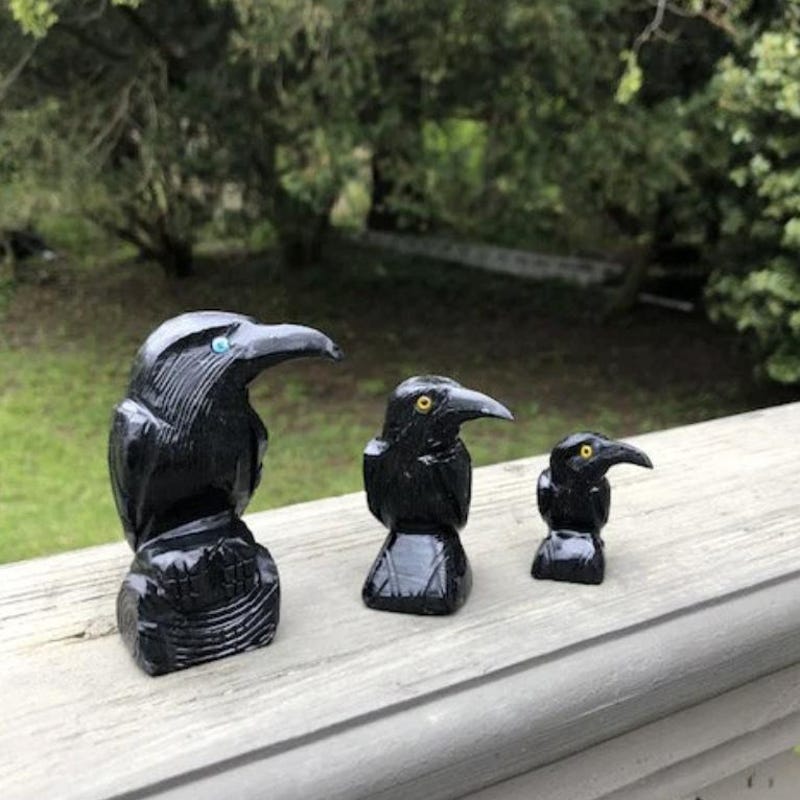 Raven Sculpture - Etsy