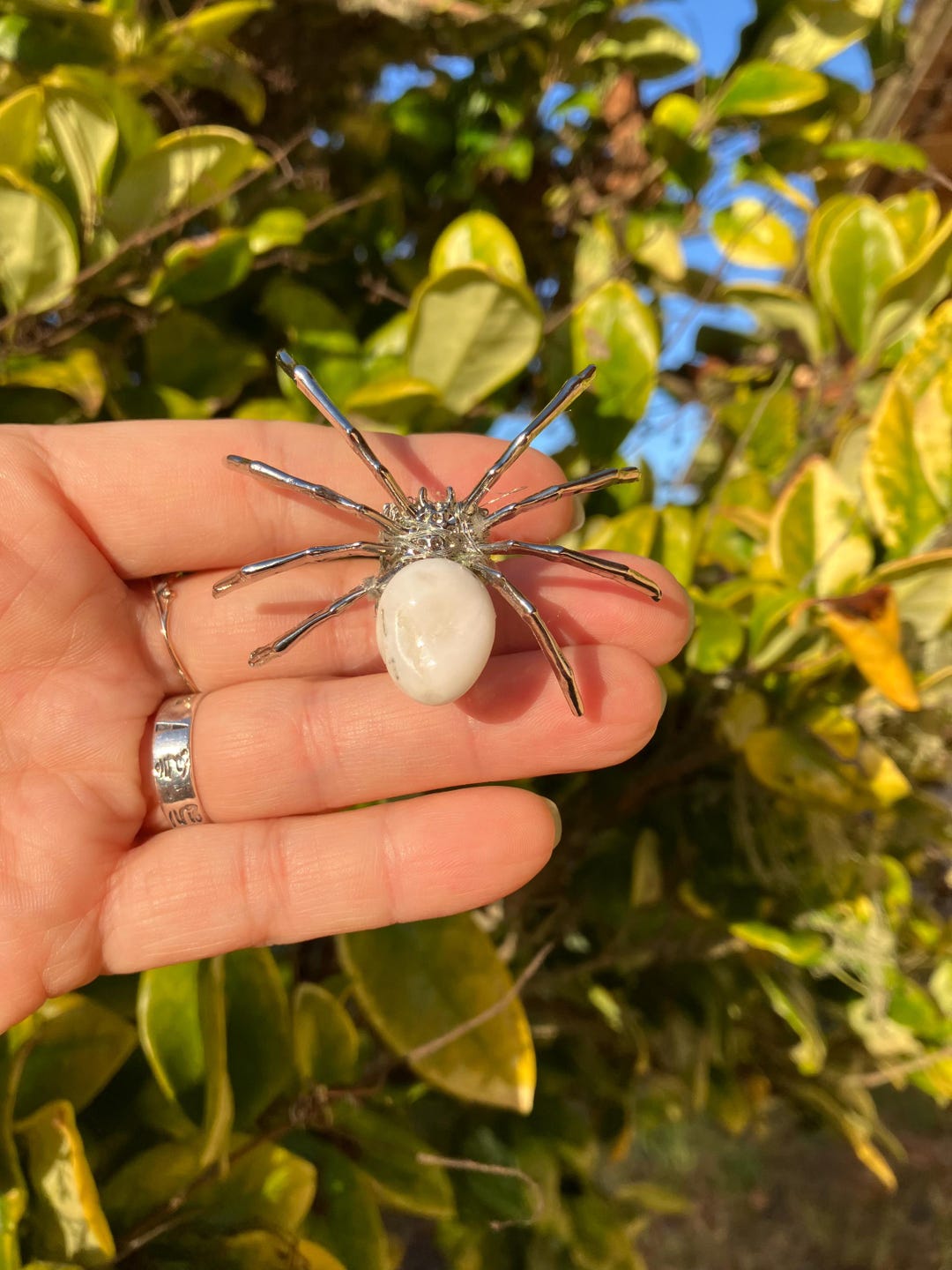 Howlite Crystal Spider Car Vent Clip, Spooky Halloween Decor - Etsy