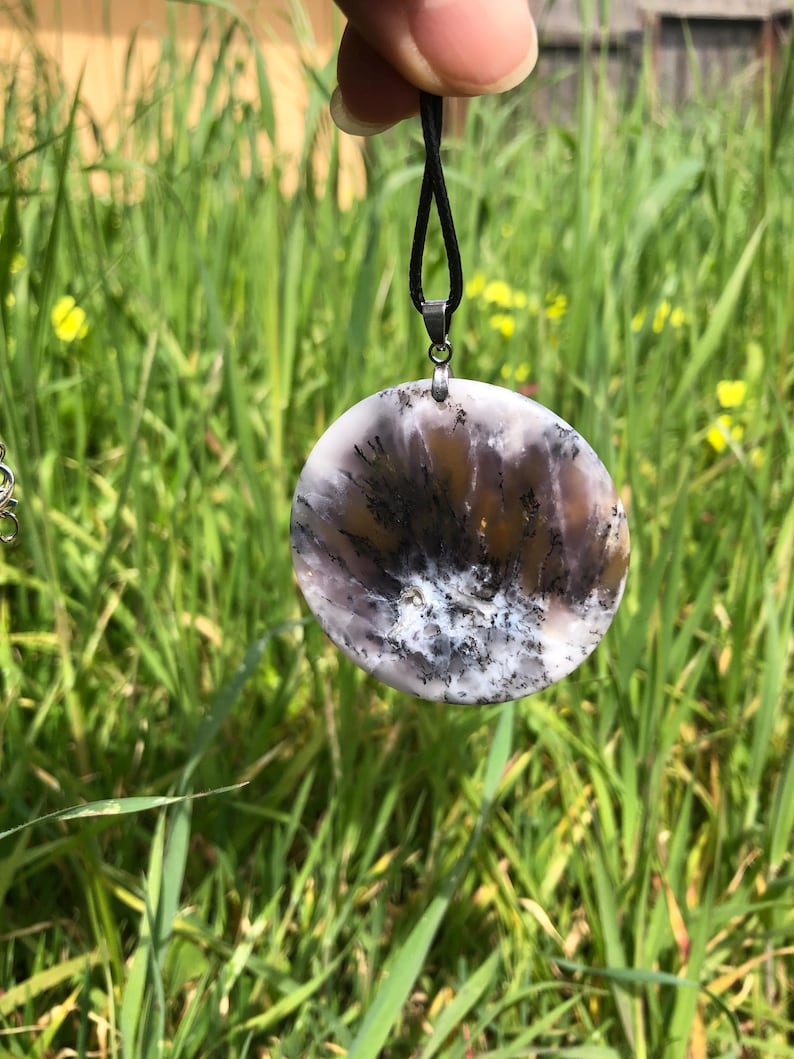 Dendritic Opal Pendant: Merlinite Shaman Stone Necklace - Etsy