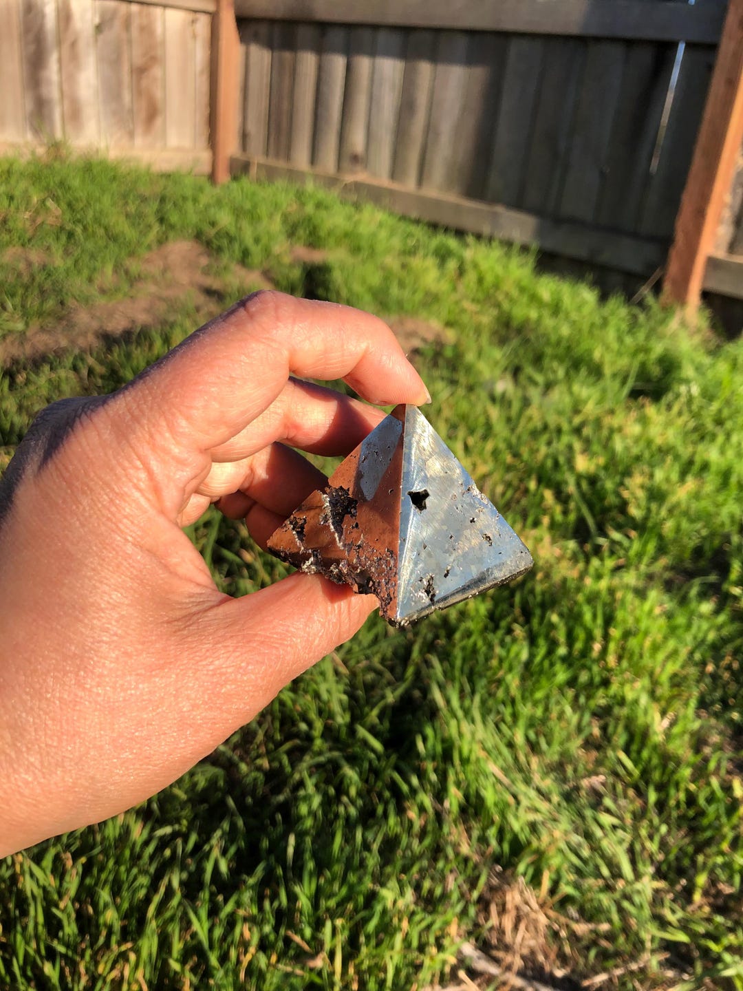 Iron Pyrite Crystal Pyramid Fools Gold Natural Gemstone Energy Crystal ...