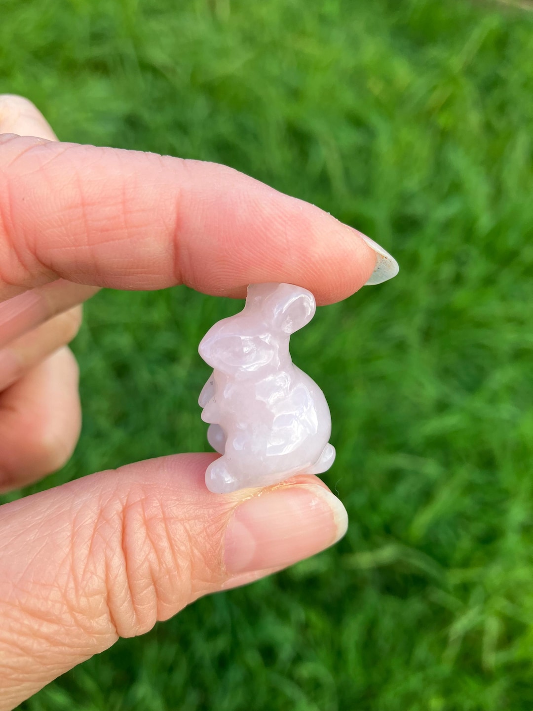 Tiny Bunny Rose Quartz Crystal Rabbit Cute Easter Present Gift Idea ...