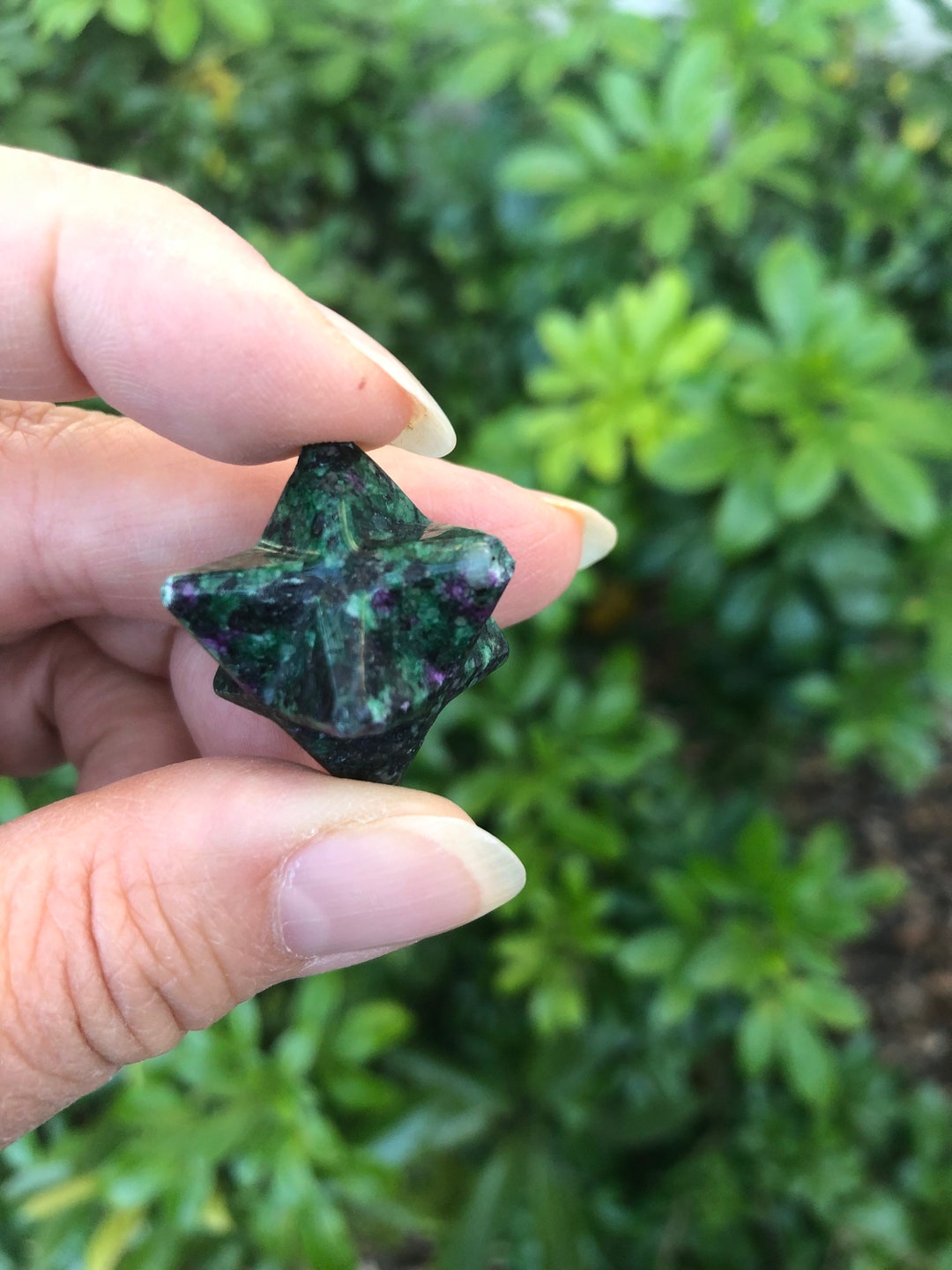 Ruby Zoisite Crystal Merkaba Mini Star Gift Natural Healing Stone Crystal Pendant Crystal RZMS-1 ...