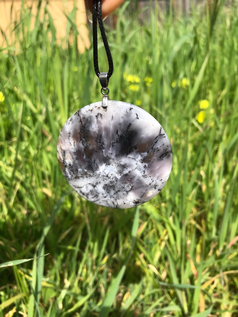 Dendritic Opal Pendant: Merlinite Shaman Stone Necklace - Etsy