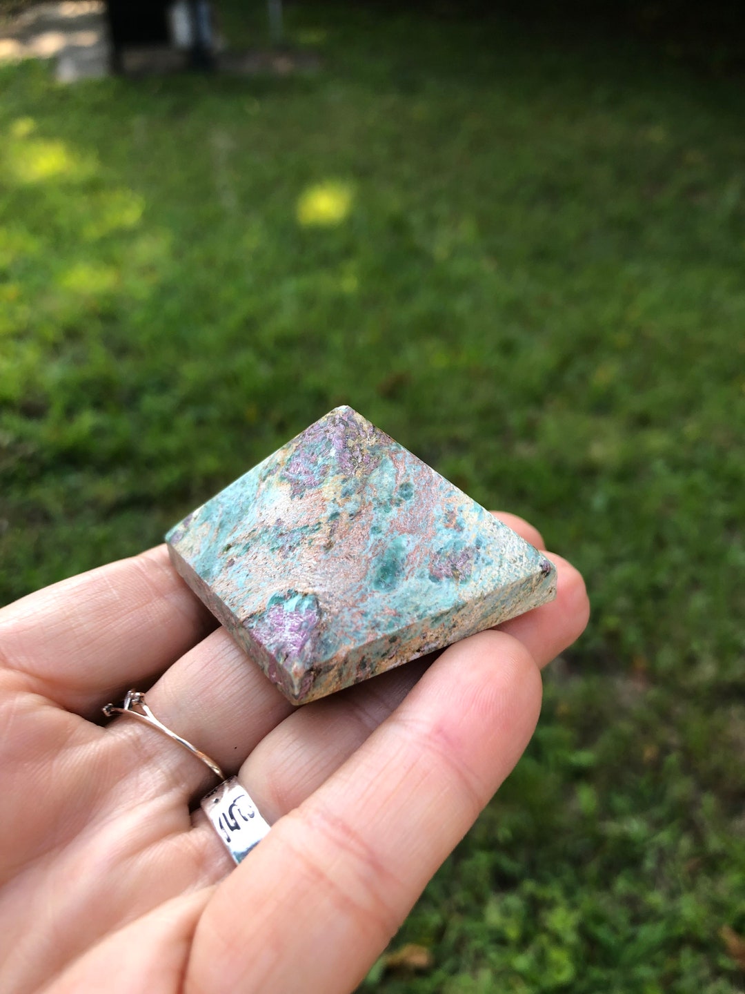 Ruby Fuchsite Pyramid Verdite Healing Pyramid Crystal Pyramid Chakra ...