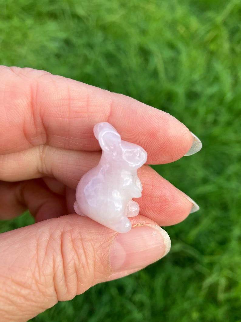 Tiny Bunny Rose Quartz Crystal Rabbit Cute Easter Present Gift Idea ...